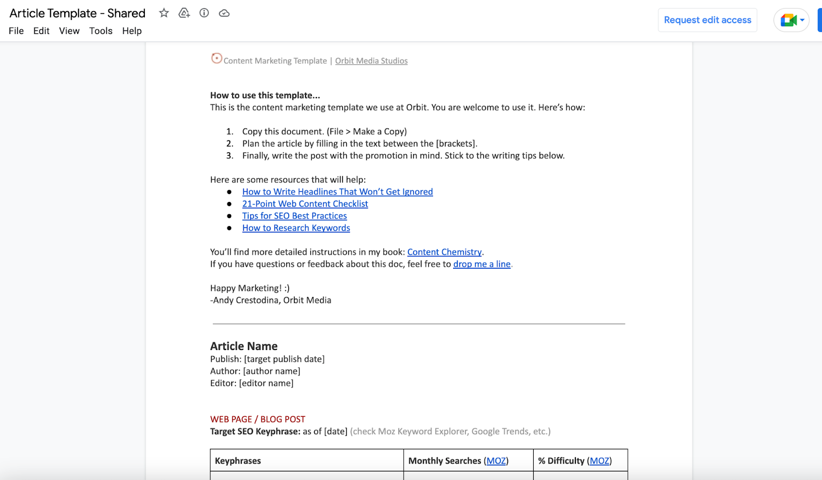 Content Brief Templates: 19 Free Downloads & Examples