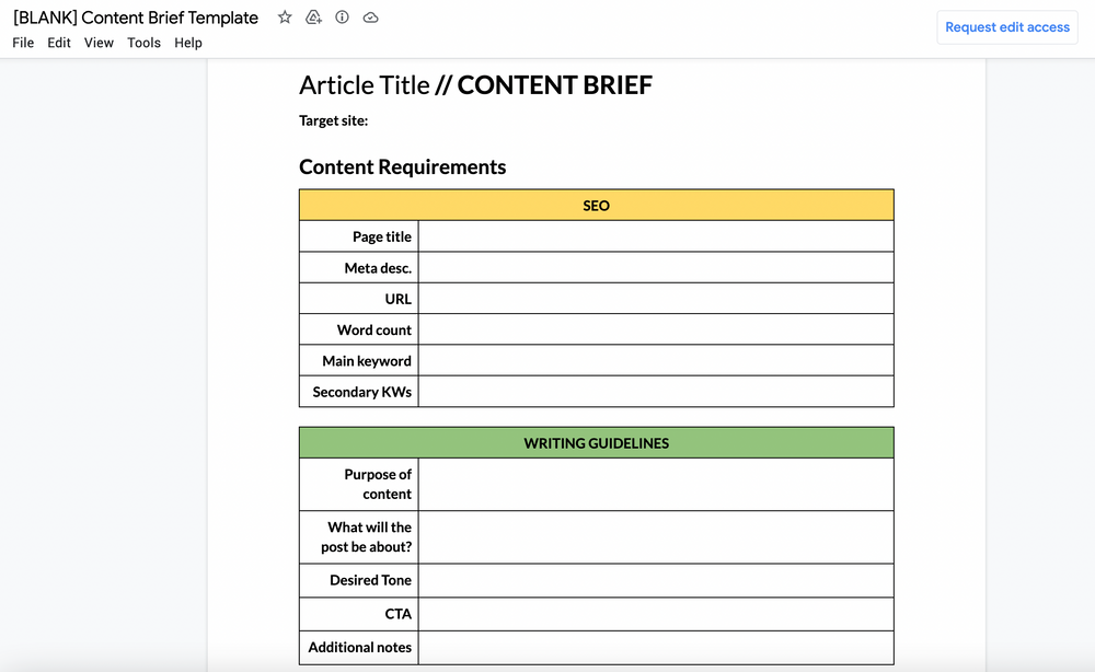 Content Brief Templates: 19 Free Downloads & Examples