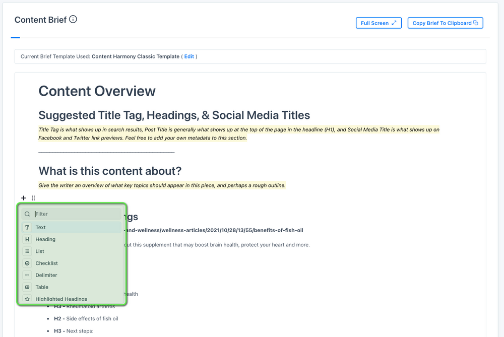 Announcing Our New Content Brief Editor