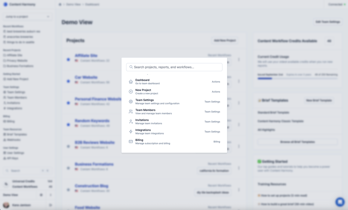 CMD+K: Command Palette