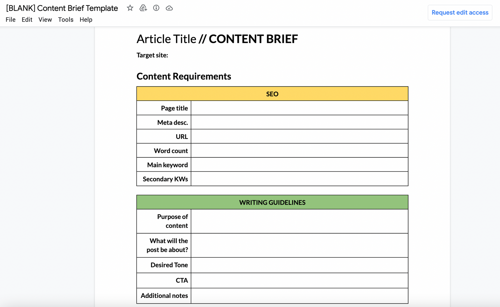 Content Brief Templates: 19 Free Downloads & Examples