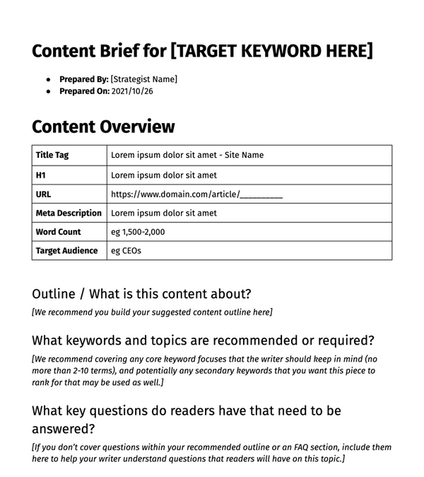 Step-by-Step Guide: How to Build Amazing Content Briefs